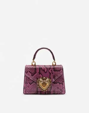 Dolce & Gabbana Small Devotion Bag In Python