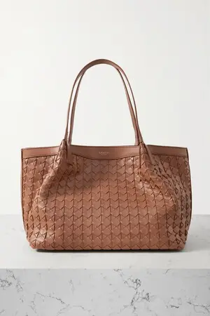 SERAPIAN Secret Small Woven Leather Tote - Brown