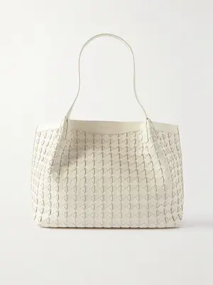 SERAPIAN Secret Small Woven Leather Tote - Neutrals