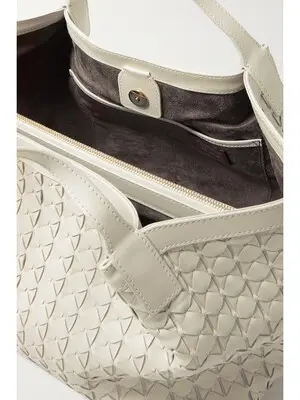 SERAPIAN Secret Small Woven Leather Tote - Neutrals