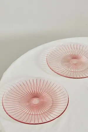 Luisa Beccaria Set Of Two 26cm Glass Dinner Plates