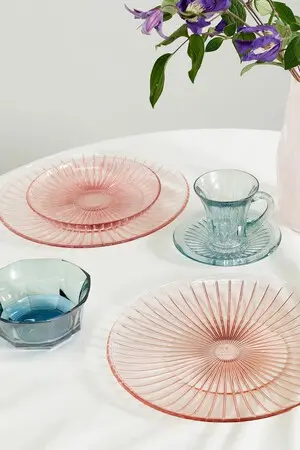 Luisa Beccaria Set Of Two 26cm Glass Dinner Plates