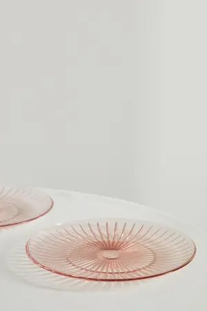 Luisa Beccaria Set Of Two 26cm Glass Dinner Plates