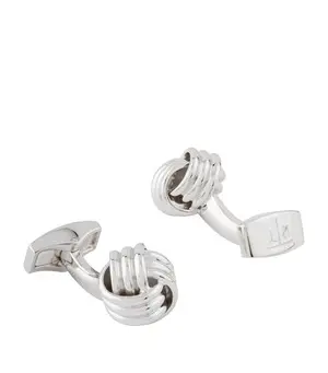 Tateossian Knot Ribbed Cufflinks - Silver