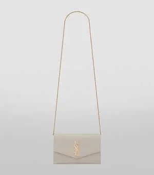 Saint Laurent Uptown Chain Wallet - White