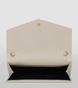 Saint Laurent Uptown Chain Wallet - White