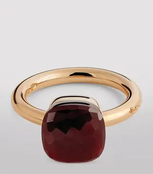 Pomellato 18k Gold Garnet Nudo Classic Ring - Red