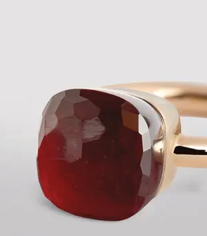 Pomellato 18k Gold Garnet Nudo Classic Ring - Red