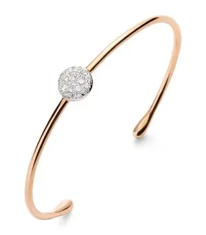 Pomellato Rose Gold And Diamond Sabbia Bangle - White