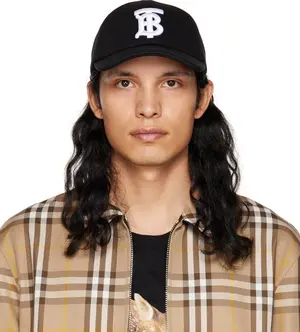 Burberry Tb Baseball Cap - Black | Editorialist