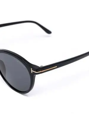 TOM FORD Aurele Round-frame Sunglasses - Black