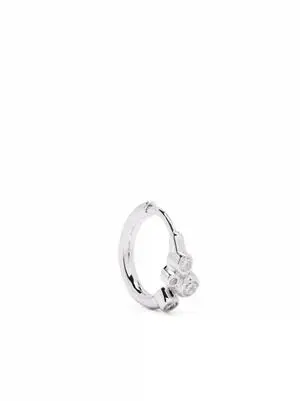 MARIA BLACK 14kt White Gold Elena Diamond Huggie Earring - Silver