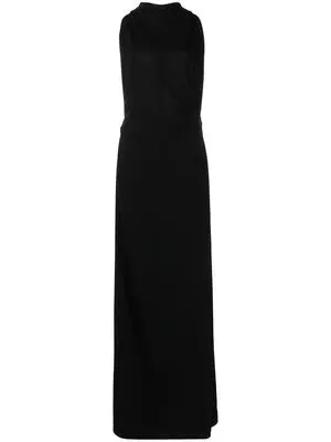 Proenza Schouler Matte Crepe Backless Gown - Black