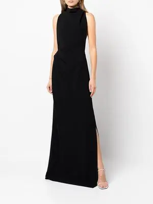 Proenza Schouler Matte Crepe Backless Gown - Black