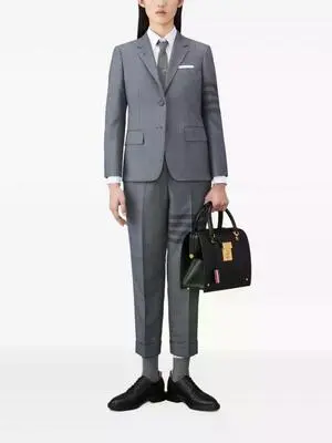 Thom Browne Thom Browne 4-Bar Cropped Trousers Grey