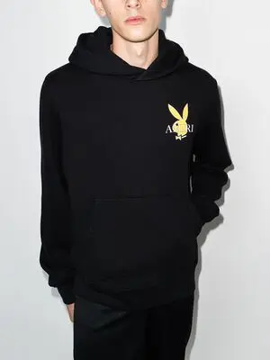 AMIRI Playboy Logo Hoodie Blackアミリ パーカー Amiri Playboy Logo-Print Hoodie In Black - 60% Off | Editorialist