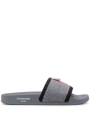 Thom Browne Rwb Stripe Rubber Slides