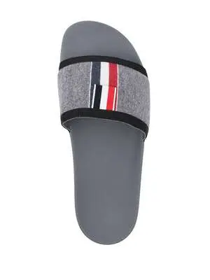 Thom Browne Rwb Stripe Rubber Slides