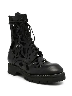 Guidi Cut-out Lace-up Boots