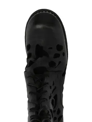 Guidi Cut-out Lace-up Boots