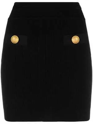 Balmain Decorative Button Mini Skirt