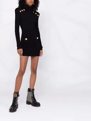 Balmain Decorative Button Mini Skirt