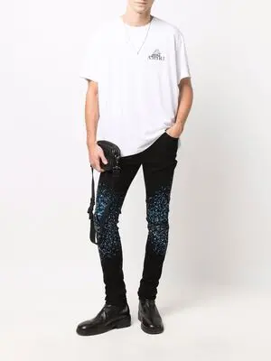 Amiri Crystal Painter Skinny Jeans - Black