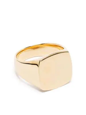 Tom Wood 9kt Yellow Cushion Signet Ring - Gold