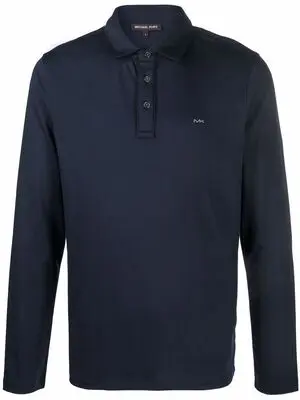 Michael Kors Embroidered-logo Polo Shirt - Blue