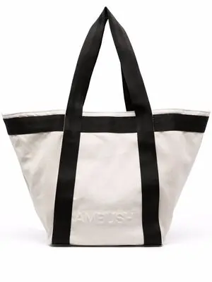 AMBUSH Logo-embossed Medium Tote Bag - Neutrals