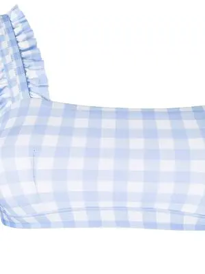 Ephemera Gingham-print Bikini Top