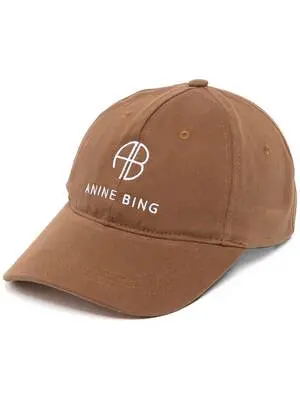 ANINE BING Twill Baseball Cap - Brown