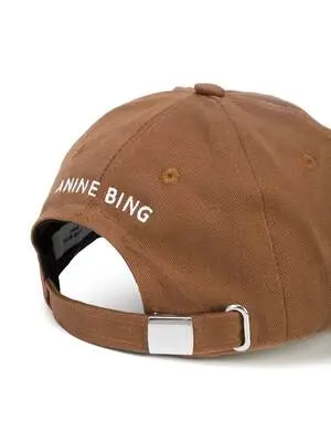 ANINE BING Twill Baseball Cap - Brown