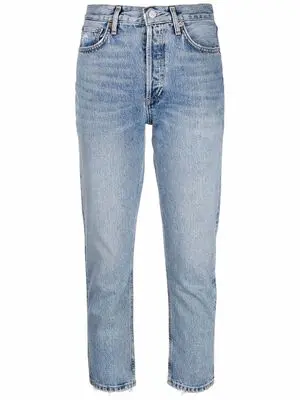 AGOLDE Riley High-waisted Cropped Jeans