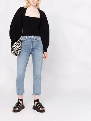 AGOLDE Riley High-waisted Cropped Jeans