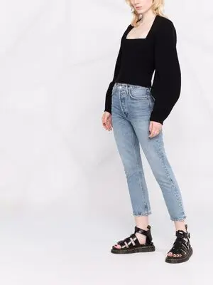 AGOLDE Riley High-waisted Cropped Jeans