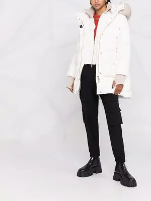 MOORER Quilted Down Coat - White
