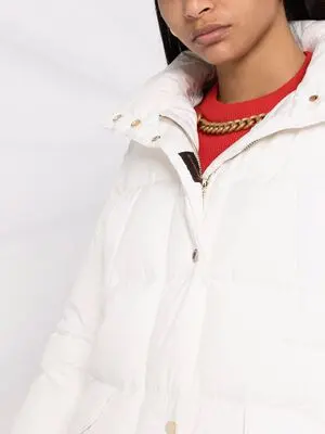 MOORER Quilted Down Coat - White