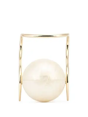 Cult Gaia Pearl Top-handle Clutch - White