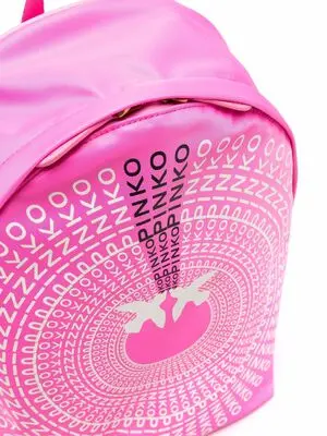Pinko O Radial-logo Print Backpack