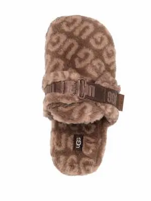 UGG Logo Shearling Slippers