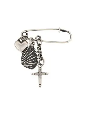 Werkstatt:München Lucky Charms Safety Pin - Silver