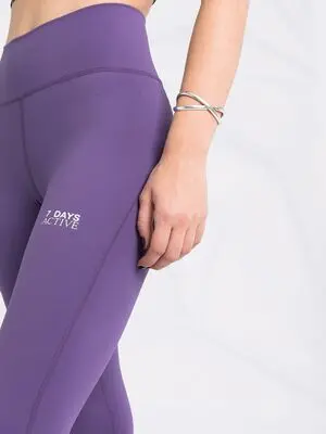 7 DAYS ACTIVE Logo-print Leggings - Purple