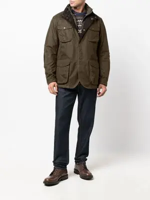Barbour Ogston Waxed Cotton Jacket - Green