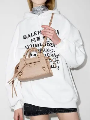 Balenciaga Neo Classic Crocodile-effect Mini Bag