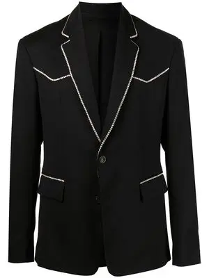 Amiri Crystal-trim Single-breasted Blazer