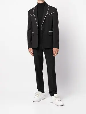 Amiri Crystal-trim Single-breasted Blazer