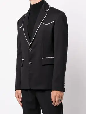 Amiri Crystal-trim Single-breasted Blazer