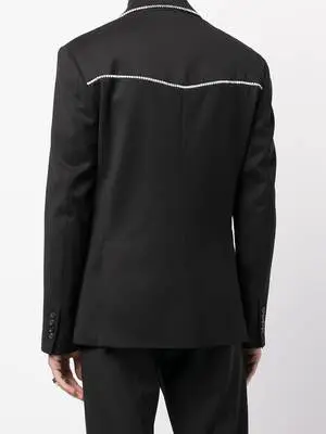 Amiri Crystal-trim Single-breasted Blazer