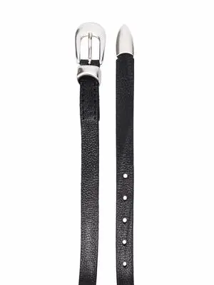 Our Legacy Pin-buckle Leather Belt - Black